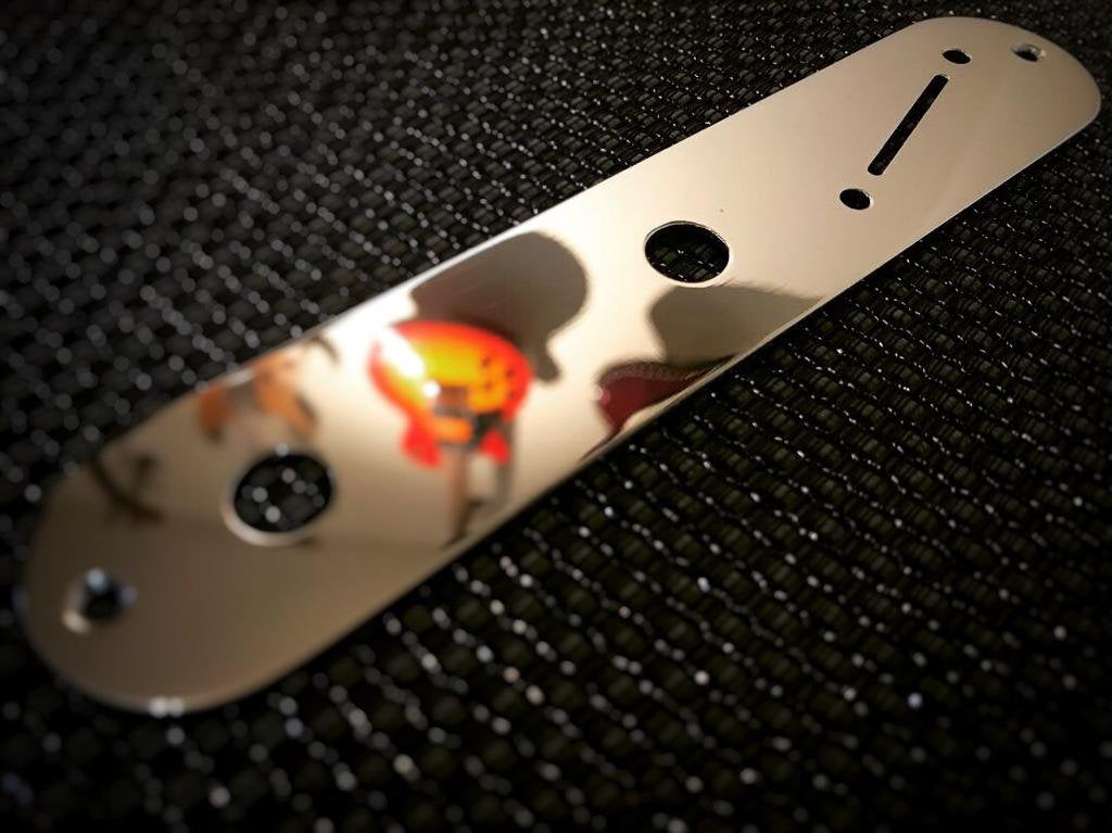 Ramme TL Control Plate with Angled Switch (Stainless Steel) – MBit Guitars